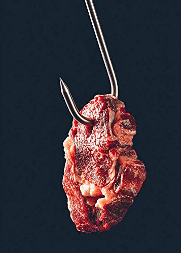 ONLYKXY 8 Inch 6mm Thick Meat Hook, 4 Pieces Meat Hooks for Butchering Hanging Beef Heavy Duty, Stainless Steel S Hooks Utility Hooks for Meat Processing
