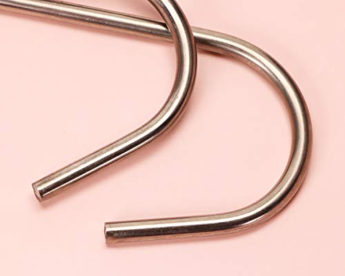 ONLYKXY 8 Inch 6mm Thick Meat Hook, 4 Pieces Meat Hooks for Butchering Hanging Beef Heavy Duty, Stainless Steel S Hooks Utility Hooks for Meat Processing