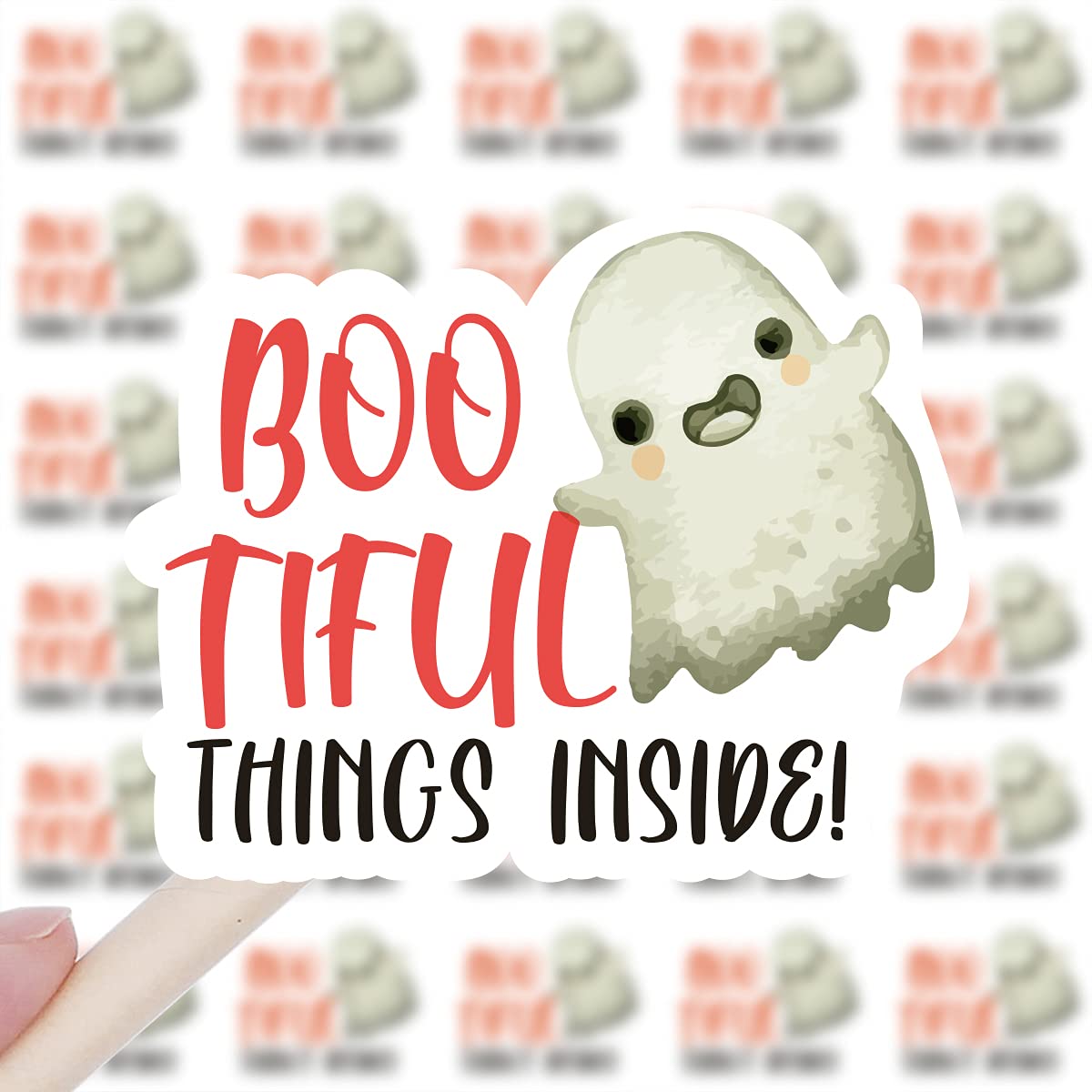 Wailozco 200 PCS Beautiful Things Inside Stickers,Funny Small Business Envelopes Stickers for Business Packages/Handmade Goods/Bags,Halloween Theme Small Shop Business Stickers for Envelopes Seals