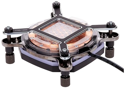 CORSAIR Hydro X Series XC5 RGB PRO CPU Water Block for Intel LGA 1700/1200 (Copper Cold Plate, 110 MicroCooling Fins, 8 Vivid RGB LEDs, 5V ARGB Motherboard Adapter Cable Included) Black