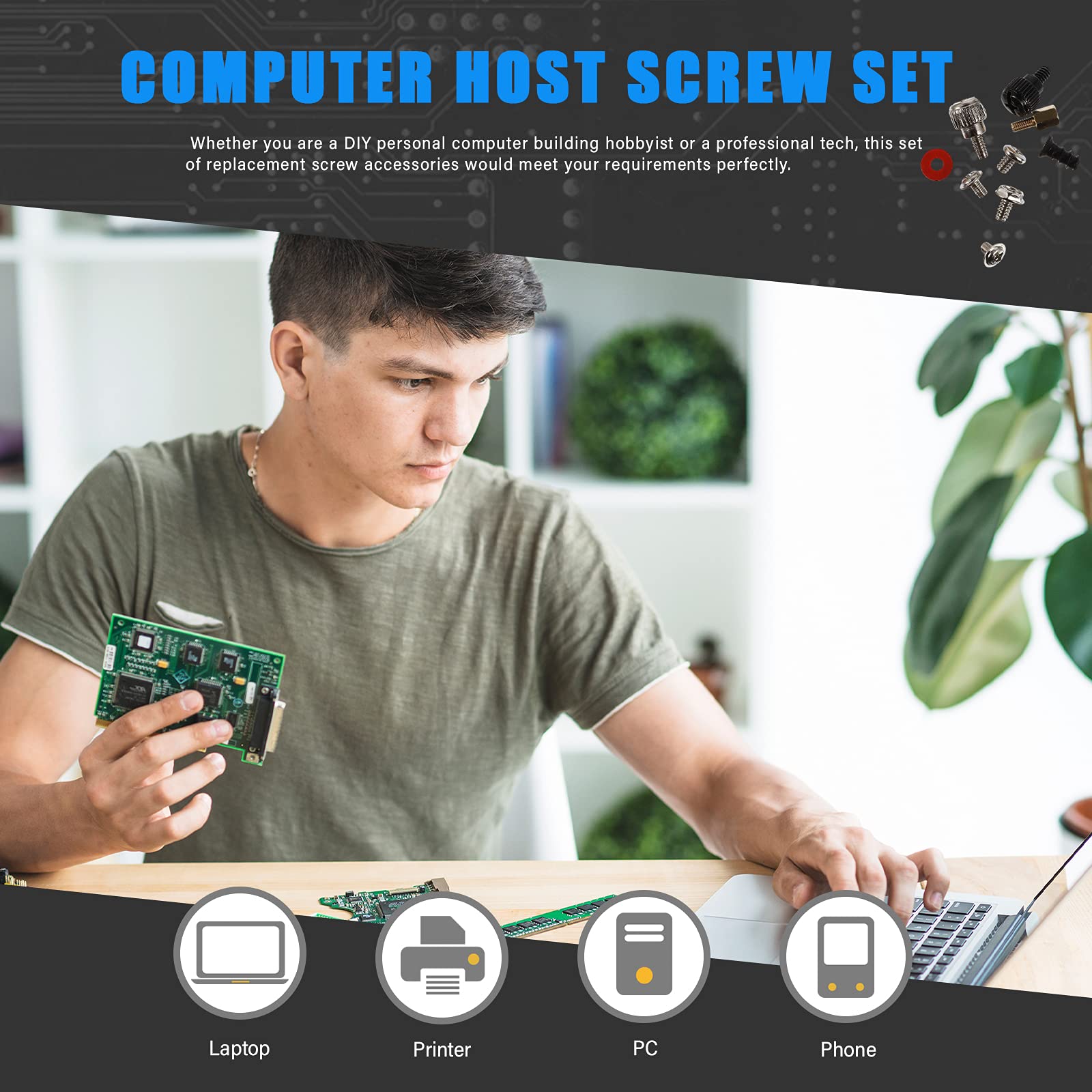 228 Pcs Screw Kits Mother Board Laptop Motherboard Hiking Backpack Slr Camera Motherboard Bolt Motherboards Ukulele Parts Drawstring Tripod Bag Hardware Steel Computer