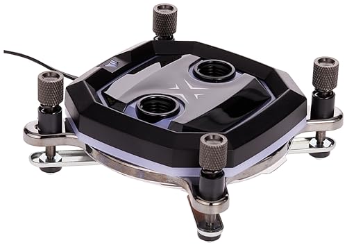 CORSAIR Hydro X Series XC5 RGB PRO CPU Water Block for Intel LGA 1700/1200 (Copper Cold Plate, 110 MicroCooling Fins, 8 Vivid RGB LEDs, 5V ARGB Motherboard Adapter Cable Included) Black