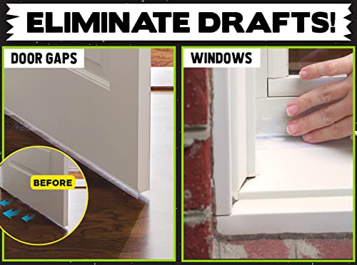 Alien Draft Seal Insulation Tape 49 Feet Transparent Silicone Weather Stripping Door Seal Strip and Under Door Draft Stopper for Window Seal and Door Bottom Seal As Seen On TV