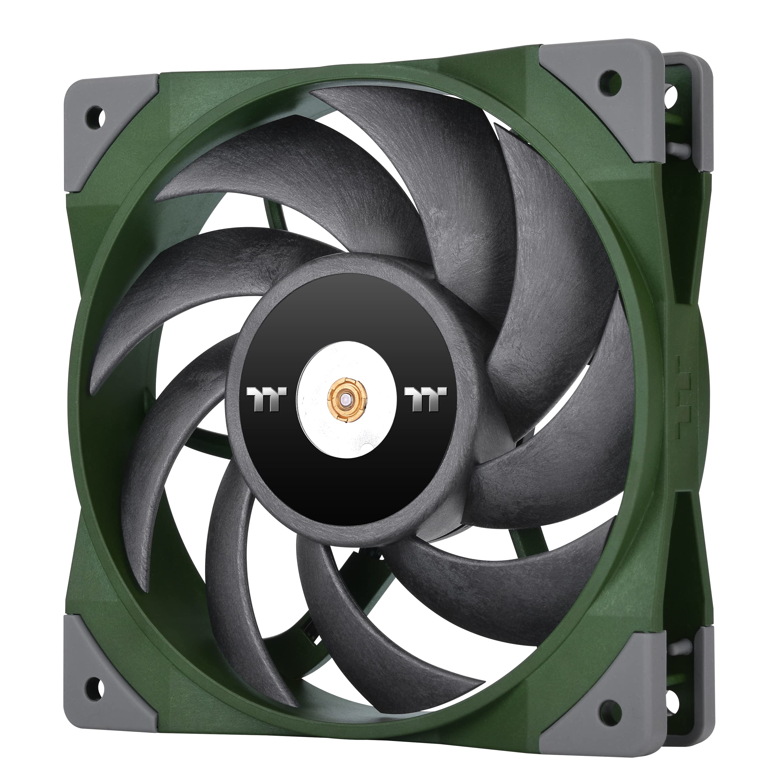 Thermaltake ToughFan 12 Racing Green High Static Pressure 2000 PWM, Metal-Reinforced Motor Hub, Gen.2 Hydraulic Bearing 120mm Case/Radiator Fan CL-F117-PL12RG-A