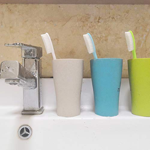 EasyHonor Huge Head Toothbrush, Big Toothbrush, Giant Head Toothbrush, Hard & Firm Toothbrush bristles BPA Free for Proper Dental Care 4 Pack with White Hard Bristles.
