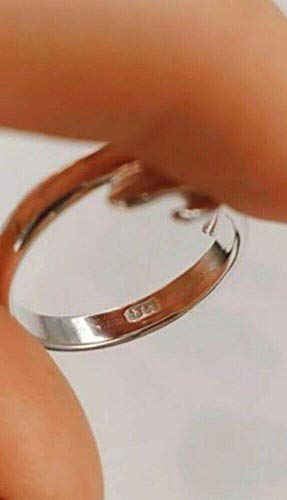 New 925 Sterling Silver European and American Jewelry Love Hug Ring, Adjustable Romantic Love Hugging Hands Open Ring for Women & Men (2PCS)