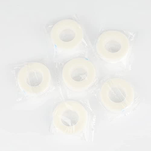 GCQQ Lash Tape for Eyelash Extensions, 9 Rolls Micropore Tape, Eyelash Tape for Lash Extensions, Makeup, 0.5" x10 Yards, Individual Package(Clear)