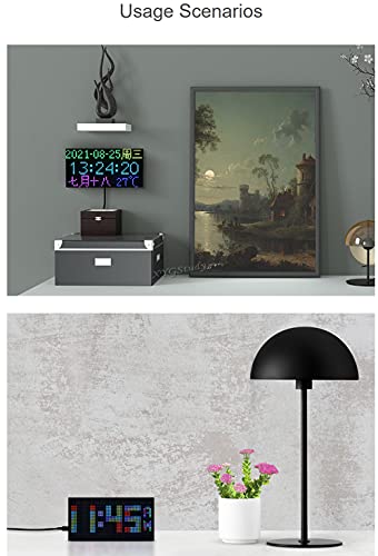 XYGStudy RGB Full-Color Multi-Features Digital Clock for Raspberry Pi Pico, 64×32 Grid, Accurate RTC