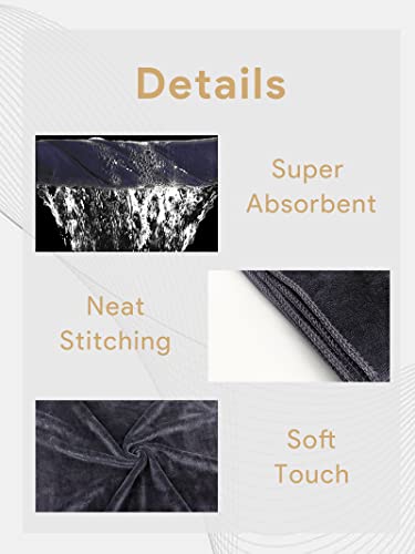 IEDASING'S CHOICE Dog Towel Pet Towel 2 Pack Super Absorbent Quick Drying Microfiber Towel Soft Suitable for Dog Bath Puppy Pet Grooming and Multi-Use, Microfiber Material, 16"x31" Grey