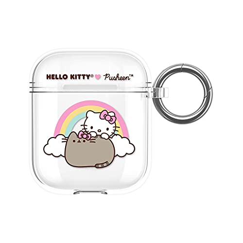 iFace Cute Clear Case Designed for AirPods 1 and 2 - Hello Kitty Pusheen [Limited Edition] [Wireless Charging Compatible]