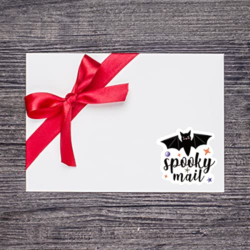 240 PCS Bat Spooky Mail Stickers,Funny Small Business Envelopes Stickers for Business Packages/Handmade Goods/Bags,Halloween Theme Small Shop Business Stickers for Envelopes Seals