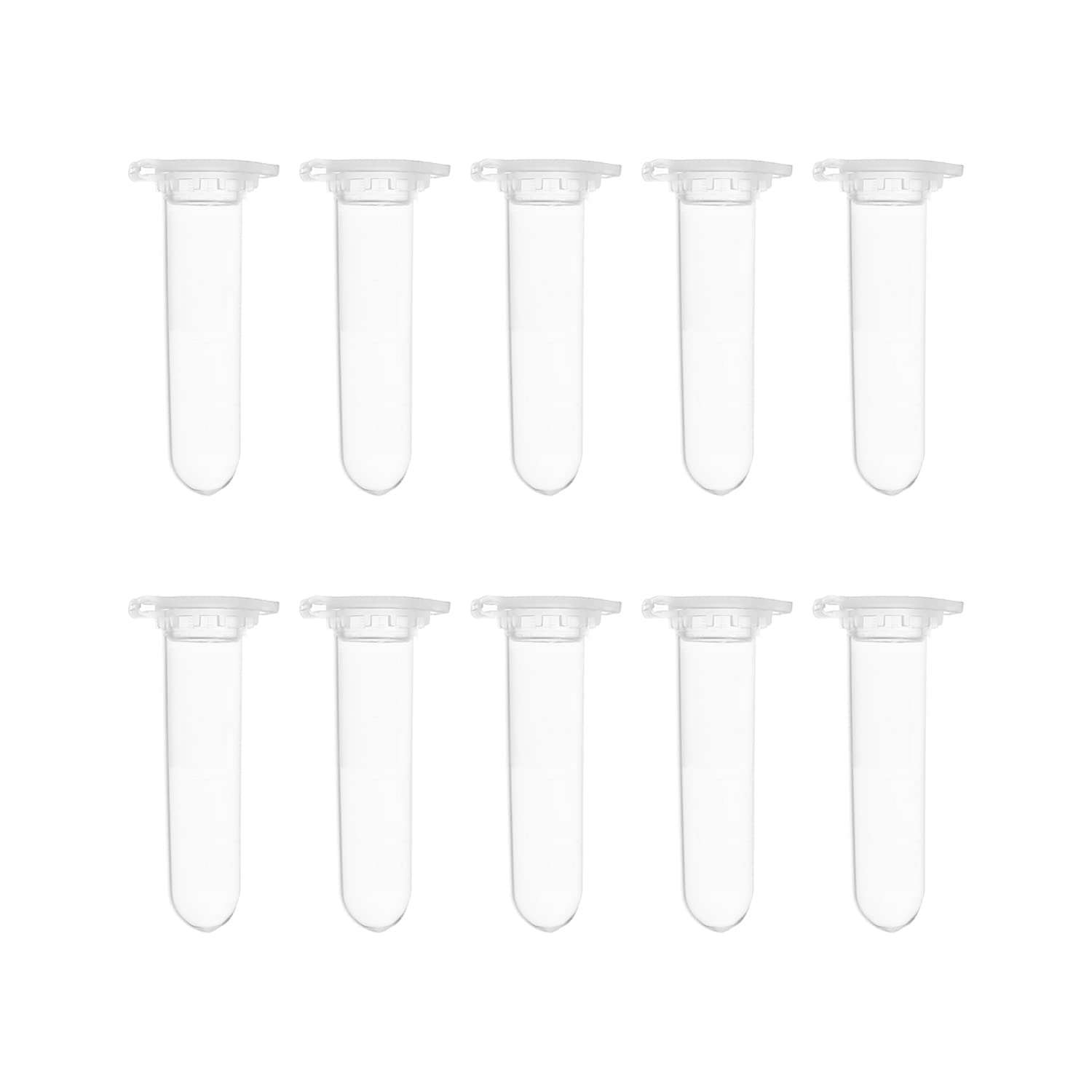 Juvielich 200Pcs Centrifuge Tube Plastic Lab 10ml Plastic Vial Tube Polypropylene Clear Graduated Mirco Test Tubes for Sample Storage Container No-Leak