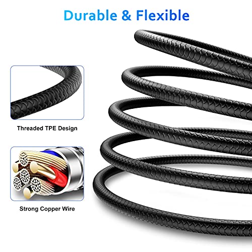 iPhone Charger 6FT 3Pack, [Apple MFi Certified] Lightning Cable Long iPhone Cable Cord Fast iPhone Charging Cable Compatible with iPhone 14/13/12/11 Pro Max/XS MAX/XR/XS/X/8/7/Plus/6S/6/SE/5S/iPad