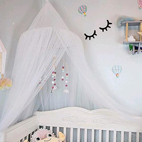 Boho Baby Mobile Neutral Baby Crib Mobile Nursery Cot Mobile Handmade Felt Ball Crib Mobile Pom Pom Mobile Ceiling Mobile Kids Room Nursery Decor(White-Clouds)