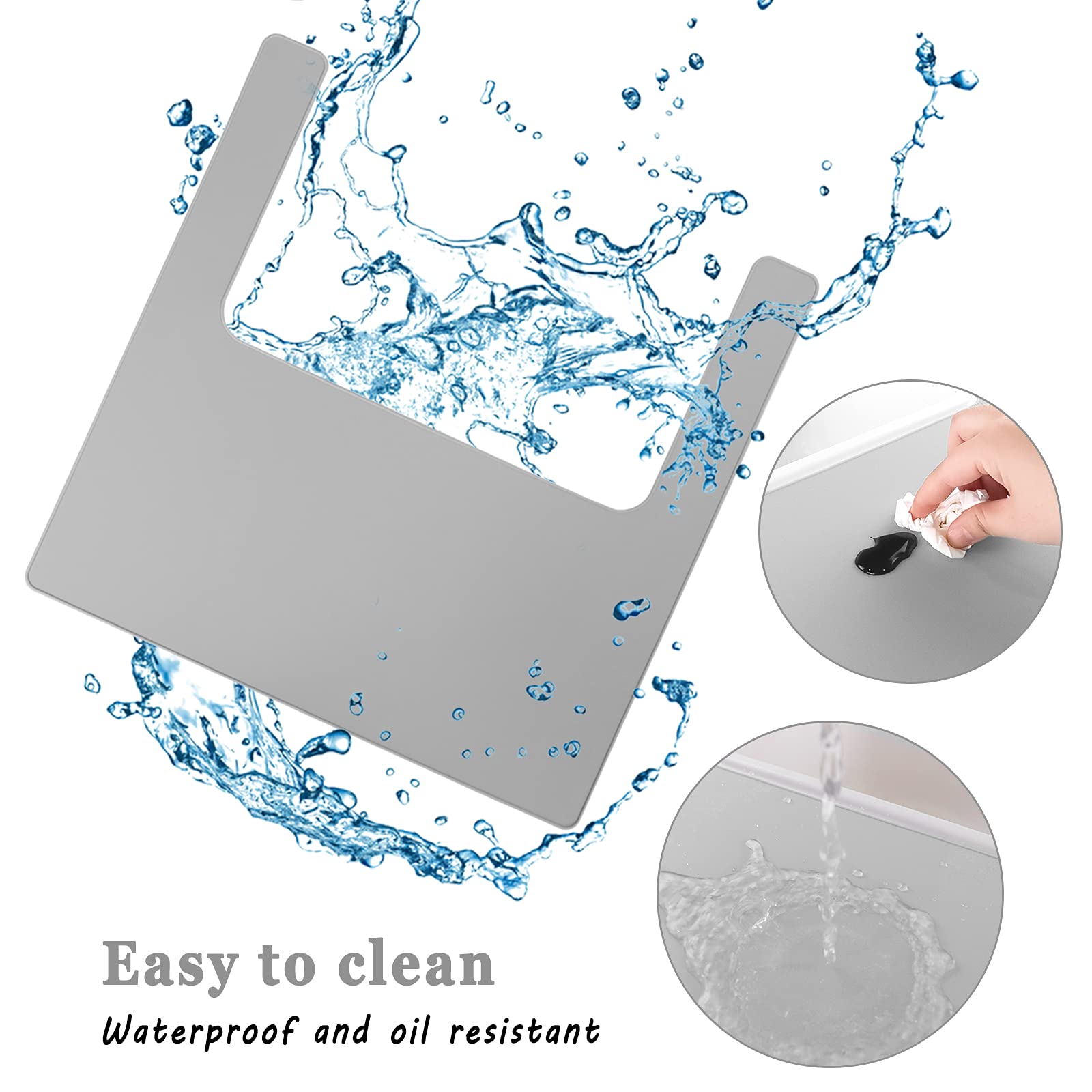 High Chair Placemat, Durable High Chair Placemat Silicone, Clean and Hygienic, Suitable for IKEA Antilop Highchai, for Toddlers and Babies (Light Gray)
