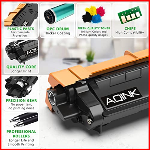 Compatible TK1172 TK-1172 Toner Cartridge Replacement for Kyocera M2540d M2540dw(1102RY2US0) M2040dn(1102S33NL0) Toner Kit Printer(2-Pack, Black) by AQINK