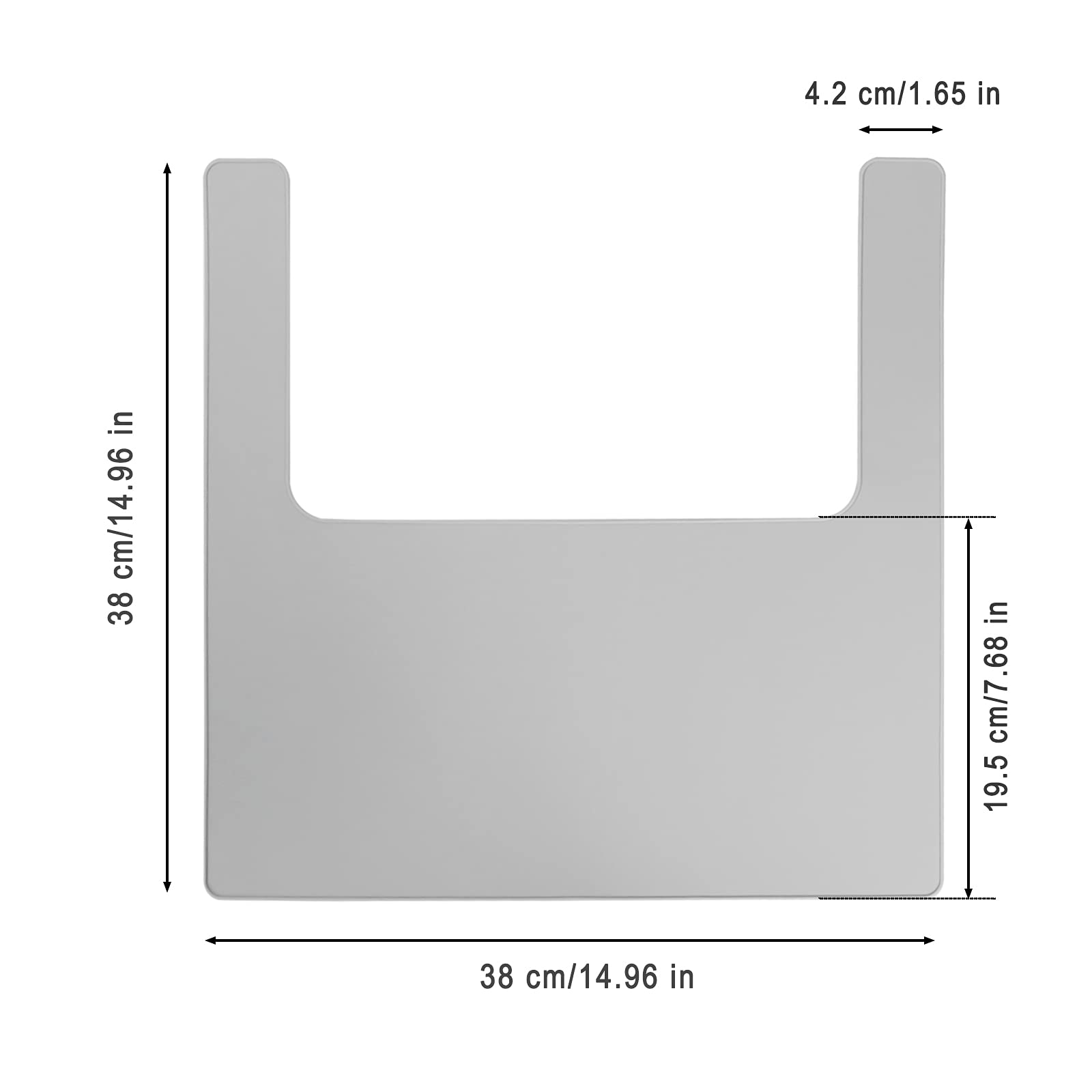 High Chair Placemat, Durable High Chair Placemat Silicone, Clean and Hygienic, Suitable for IKEA Antilop Highchai, for Toddlers and Babies (Light Gray)