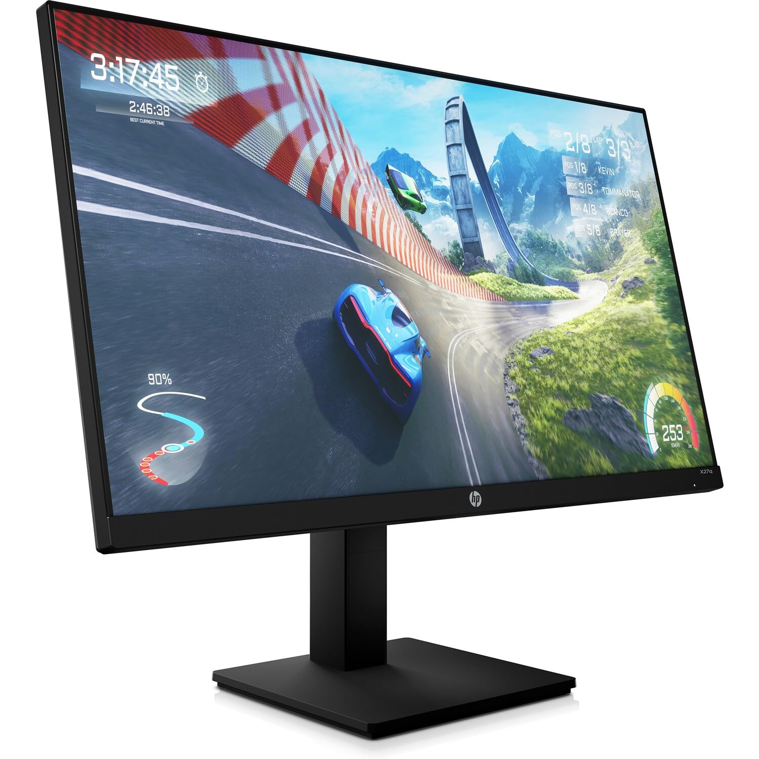 HP X27q 27 Inch QHD Gaming Computer Monitor 165Hz IPS 1ms VESA Mountable AMD Freesync Height Adjust Stand Pivot Rotation for PS4 PS5 Gamer Console Desktop Laptop Flat Display, Black (Renewed)
