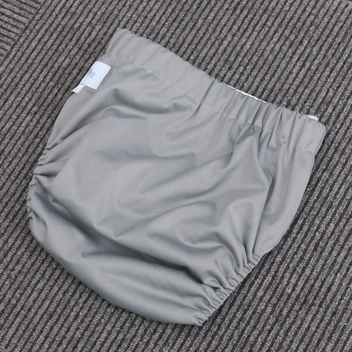 Healifty Reusable Adult Incontinence Underwear: Reusable Adults Cloth Diapers Large Adjustable Nappy Absorbent Urinary Briefs Pants for Women Men Disabled M Grey