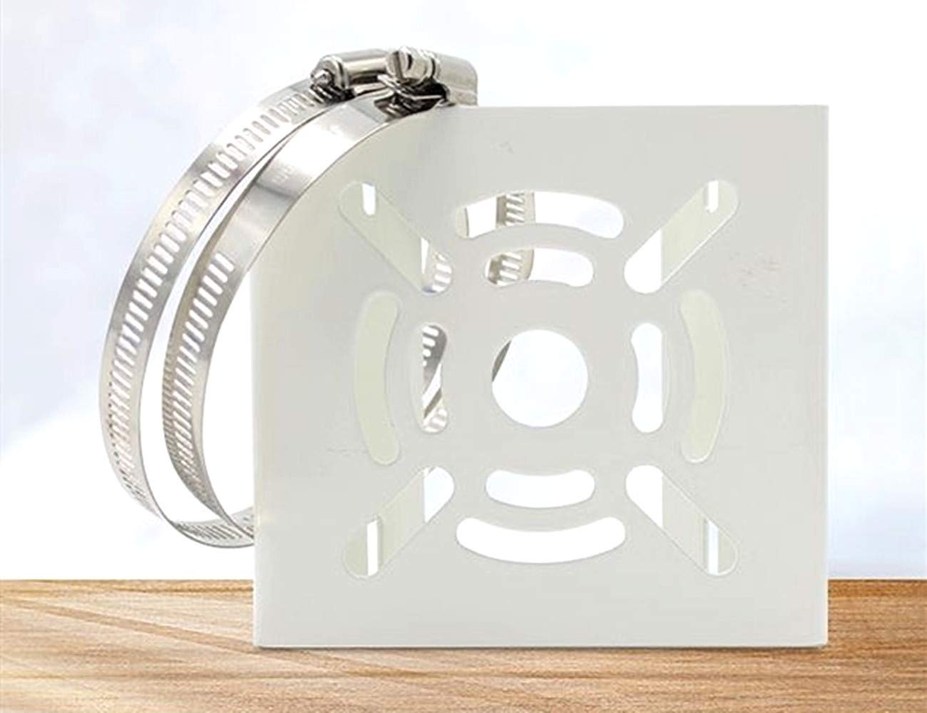 BeElion 2-Set Universal Vertical Pole Mount Adapter with 4 Loops(Φ100mm), Wall Mounting Bracket for CCTV Security Camera PTZ Dome Vertical Pole Mounting Bracket