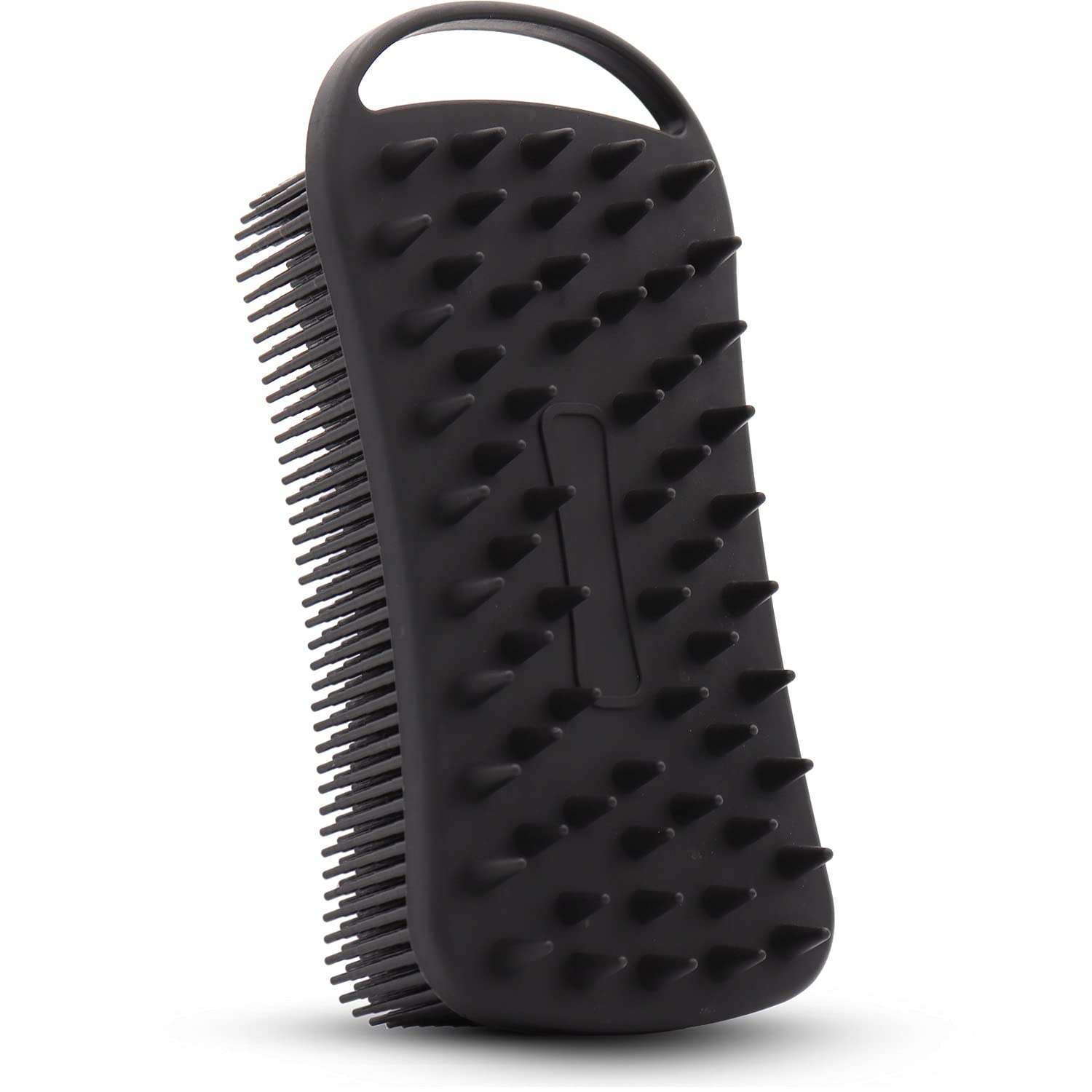 2 in 1 Soft Silicone Body Scrubber, Shower Loofah for Sensitive Skin, Lathers Well, Scalp Massager, Double-Sided Shampoo Brush For Gentle Exfoliating