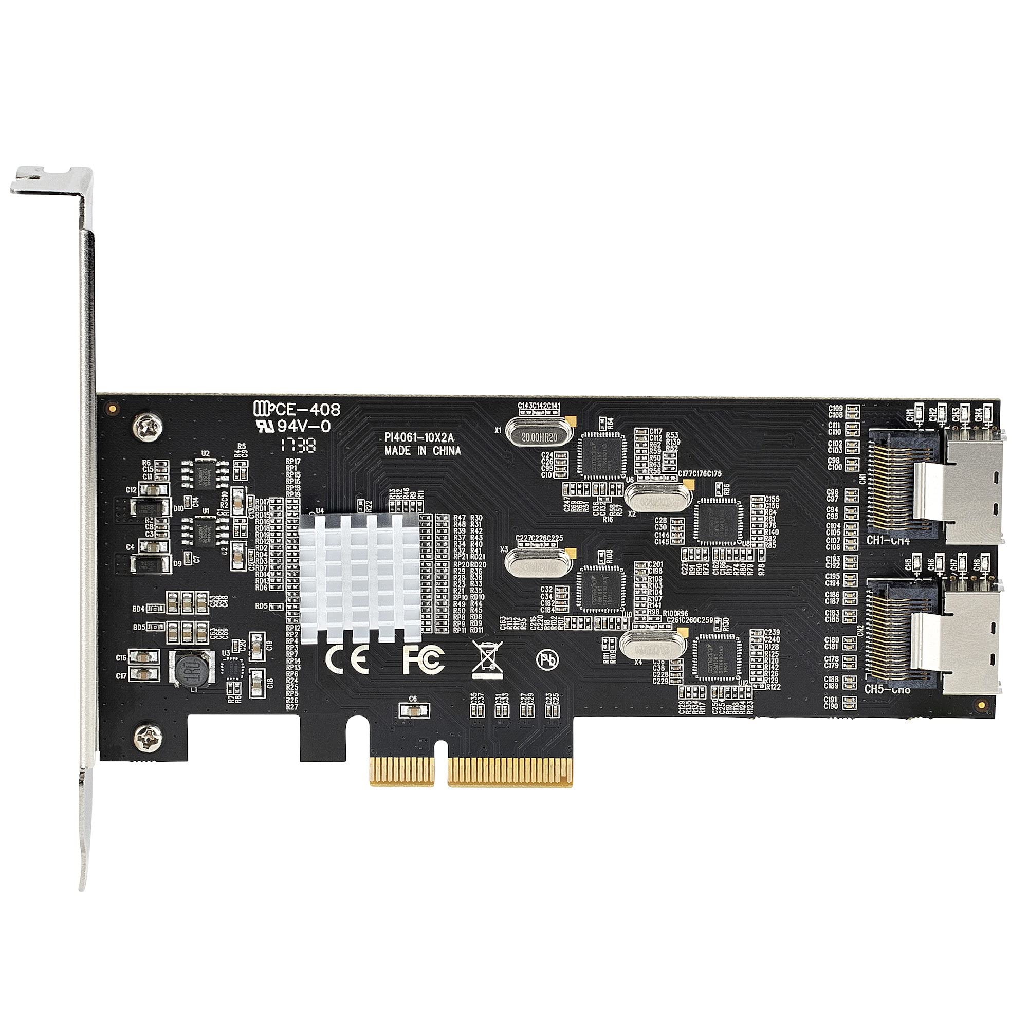 StarTech.com 8 Port SATA PCIe Card - PCI Express 6Gbps SATA Expansion Adapter Card with 4 Host Controllers - SATA PCIe Controller Card - PCI-e x4 Gen 2 to SATA III - SATA HDD/SSD (8P6G-PCIE-SATA-CARD)