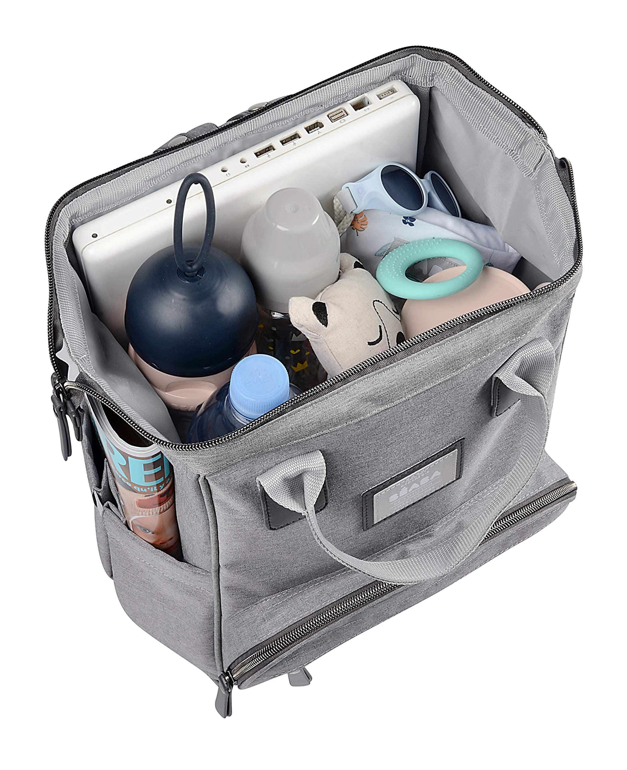 BEABA Wellington Diaper Bag Backpack and BEABA Stainless Steel Insulated Food Jar