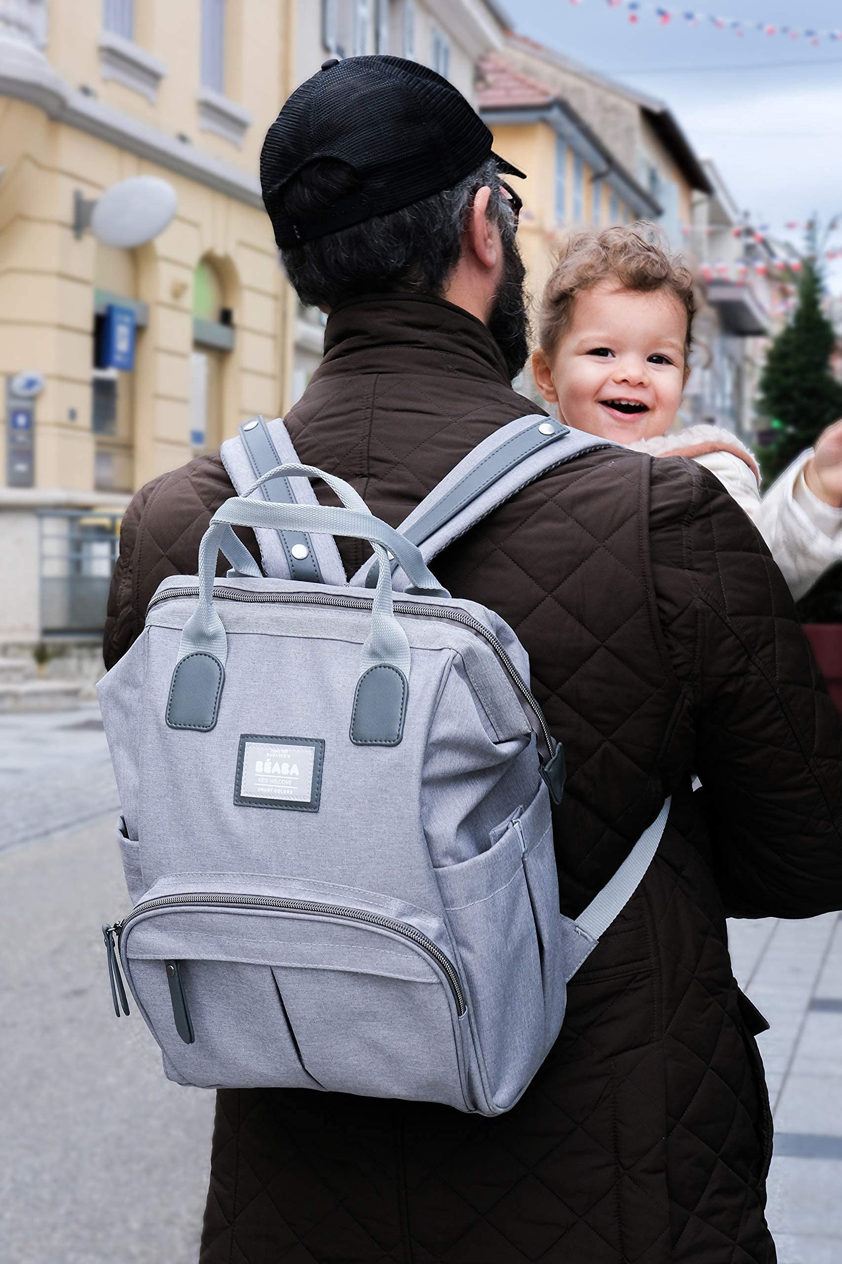 BEABA Wellington Diaper Bag Backpack and BEABA Stainless Steel Insulated Food Jar
