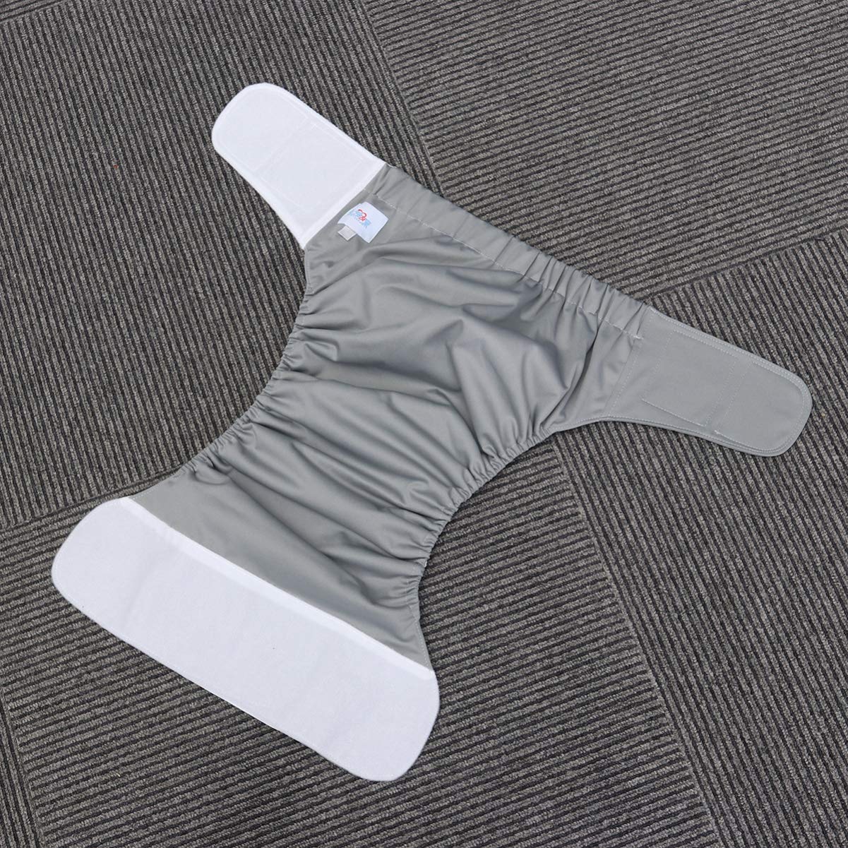 Healifty Reusable Adult Incontinence Underwear: Reusable Adults Cloth Diapers Large Adjustable Nappy Absorbent Urinary Briefs Pants for Women Men Disabled M Grey