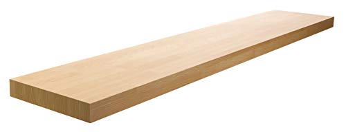 Kiera Grace kieragrace Stockholm Aberg Floating Shelf w/LED Light – Oak, 48", Matte Finish Wall Organization