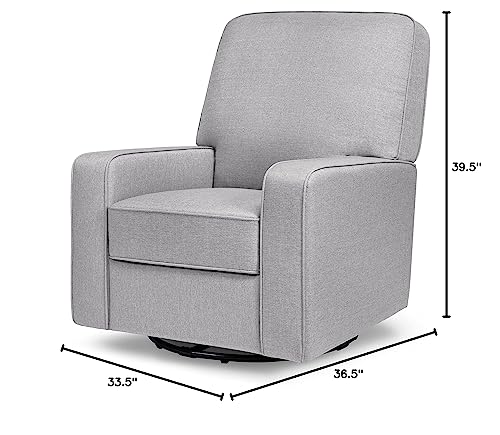 DaVinci Perry Swivel Glider in Misty Grey, Greenguard Gold Certified