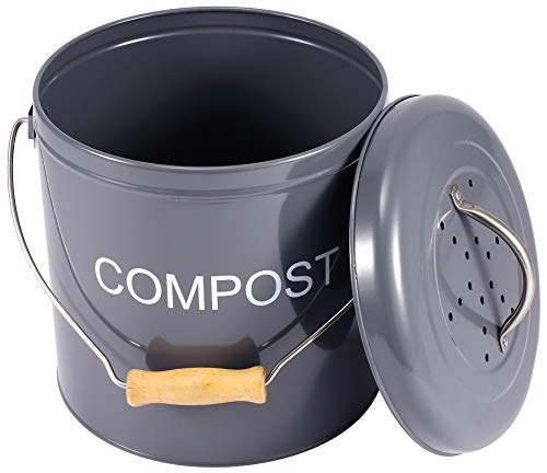 Garden Fertilizer Trash Can with Lid Trash Can - Kitchen Garden Fertilizer Barrel Deodorant Mini Bucket with Lid Storage Bin