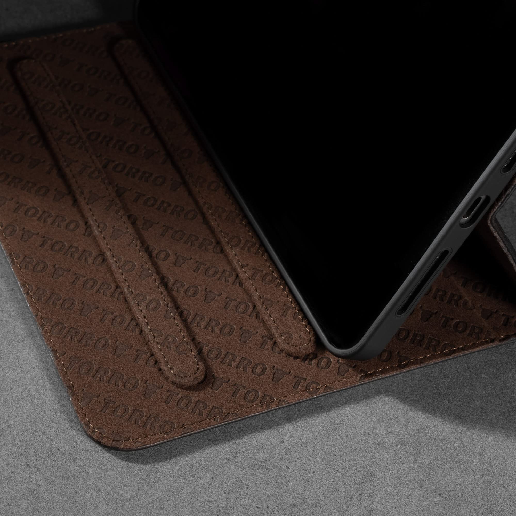 TORRO Case Compatible with iPad Mini 7/6 β Genuine Leather iPad Mini 7th / 6th Generation (2024/2021) Cover with Stand Function, Apple Pencil Connectivity and Wake Sleep Function (Dark Brown)
