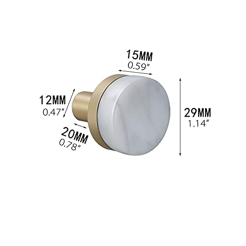 ZASCHIS brass brushed gold coat hook natural marble bathroom bathrobe hook towel hook entrance doorway golden hook(the marble is natural, every texture is different Please refer to the goods received)
