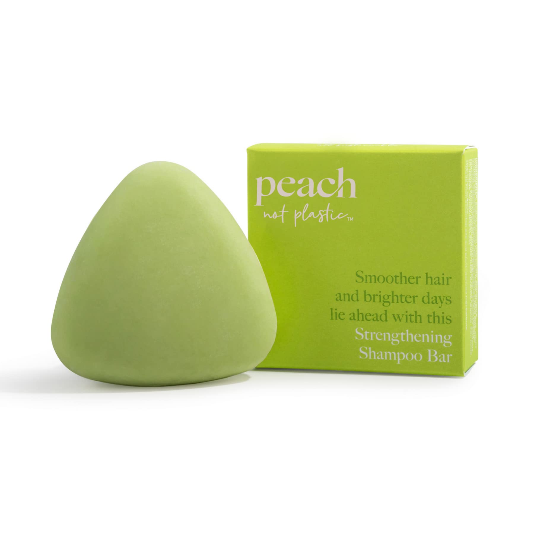Peach not Plastic Shampoo Bar - Strengthening for Damaged & Split-prone Hair | Leaves Hair Strong and Healthy | Plant Based, Vegan & Eco Friendly | 3.0oz
