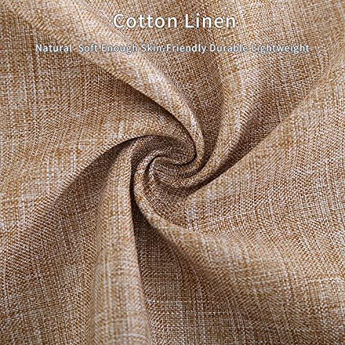 Tosewever Decorative Linen Table Runner Farmhouse Style Tabletop Collection 14 x 72 Inches Table Runners for Everyday Dining Wedding Party Holiday Home Decor (14" x 72", Light Coffee/Straight)