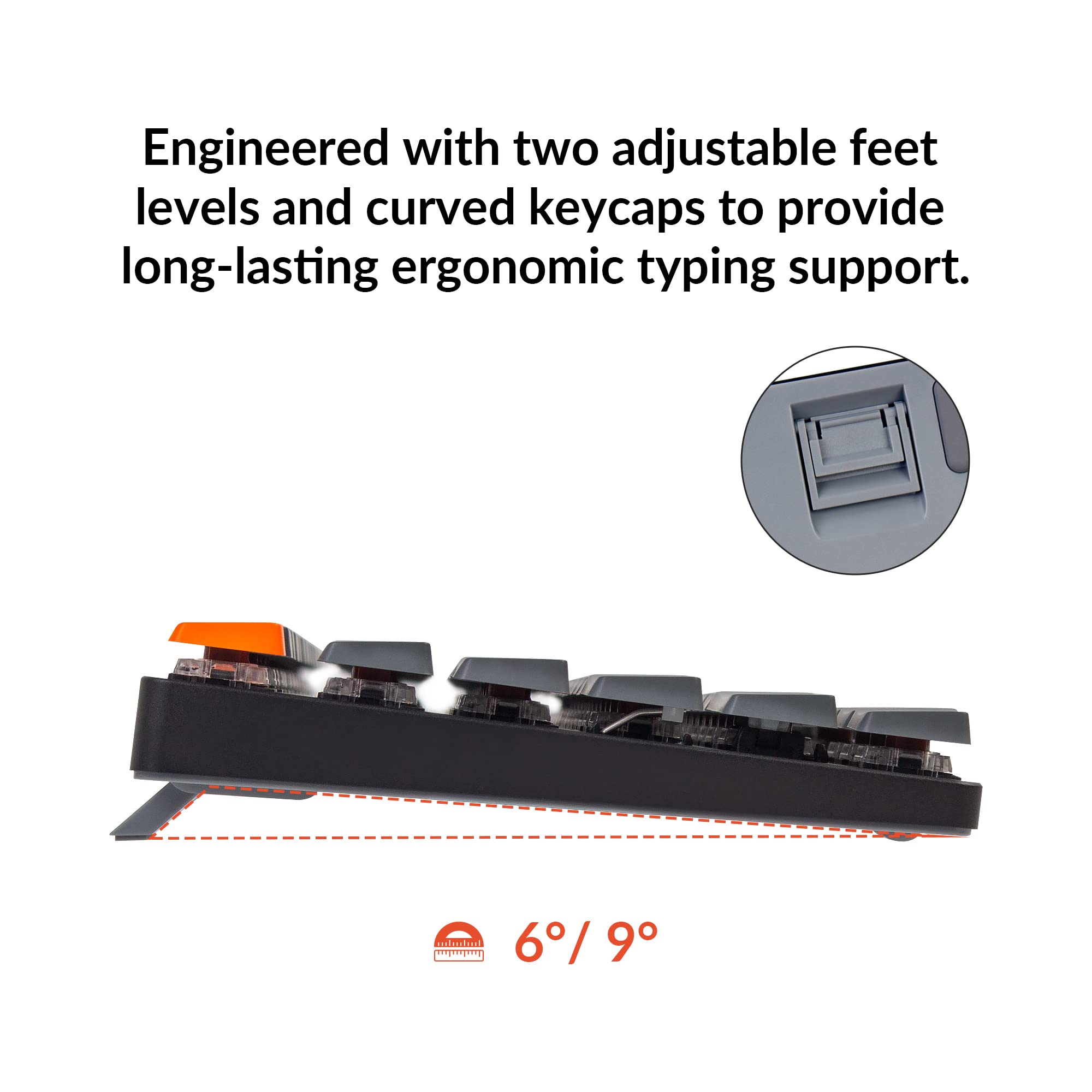 Keychron K1 SE, 87 Keys Ultra-Slim Wireless Bluetooth/USB Wired Mechanical Keyboard with White LED Backlit, Hot Swappable Low-Profile Gateron Mechanical Red Switch Compatible with Mac Windows