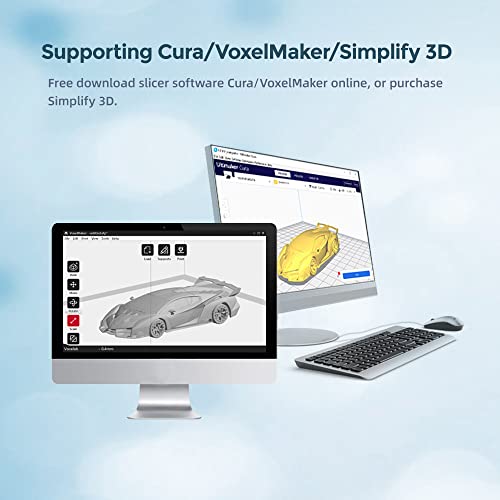 Voxelab Aquila C2 3D Printer, Fully Open Source FDM DIY Printers with Removable Build Surface Plate and Resume Printing Function, Print Size 220x220x250mm