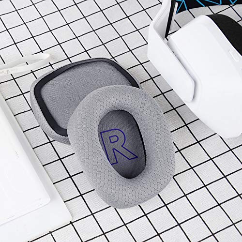 Geekria Comfort Mesh Fabric Replacement Ear Pads for Logitech G733 Headphones Earpads, Headset Ear Cushion Repair Parts (Grey)