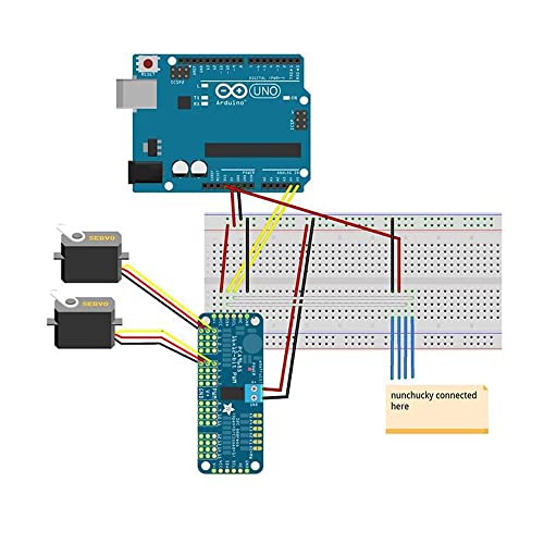 Davitu Electricity Generation - 1 PCS 16-channel PWM Steering Gear Drive Board, Controller, Robot IIC, Suitable for MG90S SG90 MG995, etc.