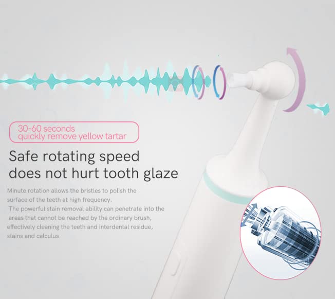 LINKYCARE Electric Tooth Polisher, Household Electric Dental Calculus Remover with 8 Replacement Heads & 3 Adjustable Modes, Plaque Remover for Teeth, Teeth Cleaner Tools