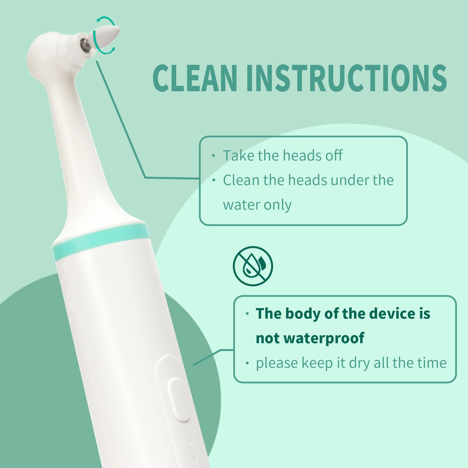 LINKYCARE Electric Tooth Polisher, Household Electric Dental Calculus Remover with 8 Replacement Heads & 3 Adjustable Modes, Plaque Remover for Teeth, Teeth Cleaner Tools