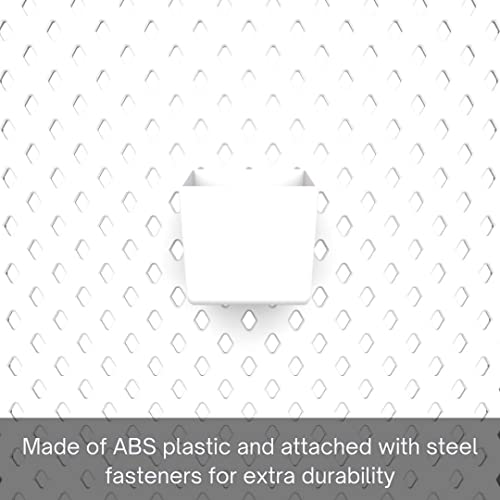 DEZCTOP D-Board Container for Bifrost Desk Series, 4-Inch Cubicle Bin for PegBoard Organizer Accessory, Functional Container for Computer Desk Home Office Table Storage (White)