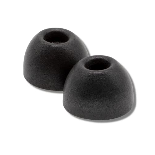 COMPLY TrueGrip Memory Foam Replacement Earbud Tips for Jabra 65T & 75T Earphone Devices - Comfortable and Secure Fit, Black (Medium, 3 Pairs)