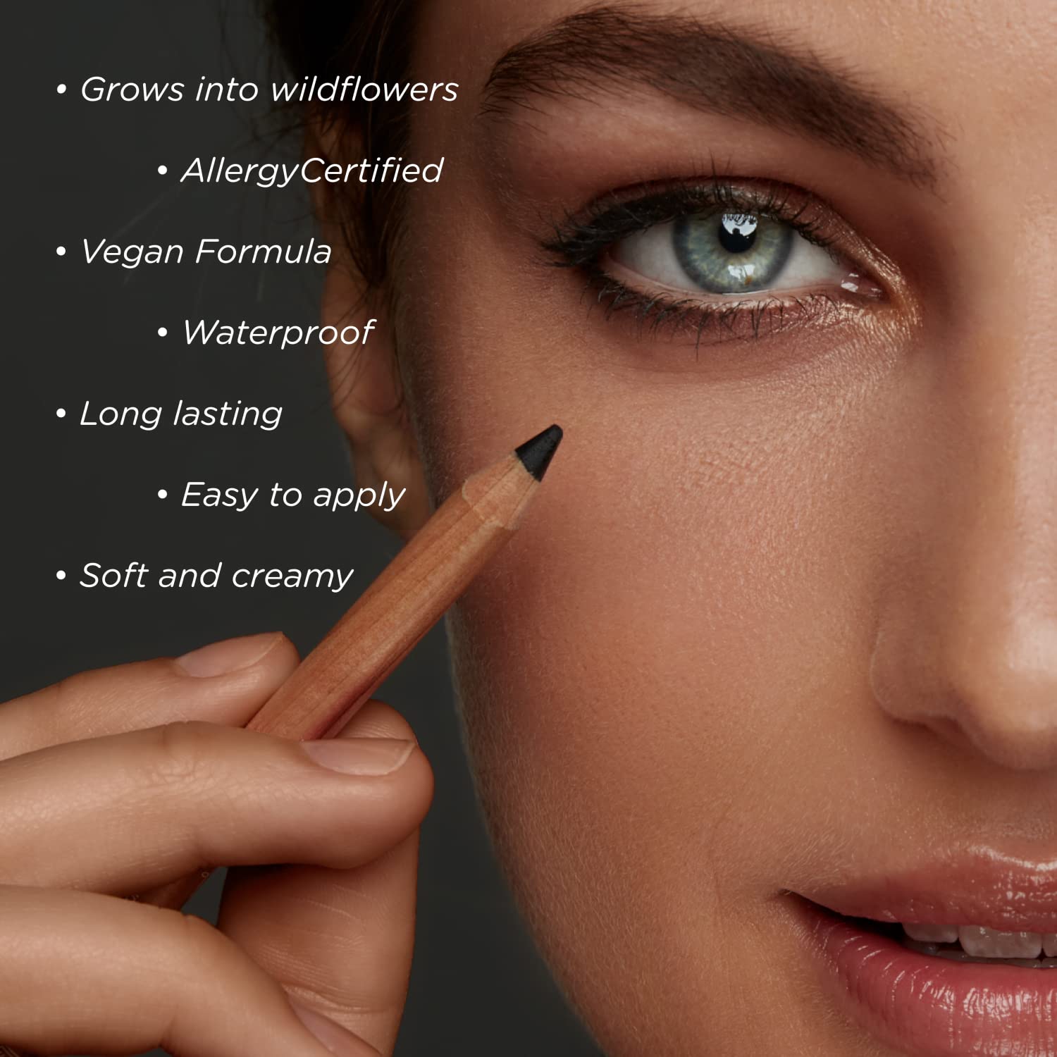 Sprout Eyebrow & Eyeliner Pencils | Vegan Formula | Plantable Eyeliner & Brow Pencils with Wildflower Seeds | Makeup Gift | 2 Pack | Black & Brown