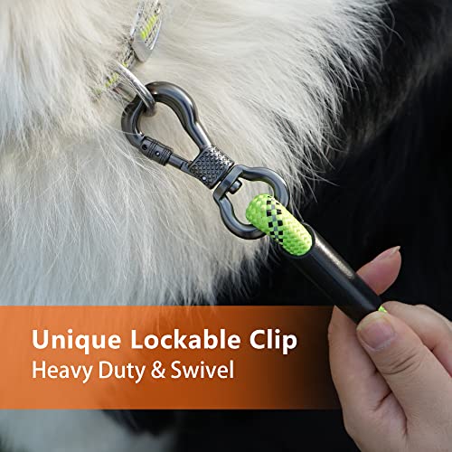 NTR 15FT Training Leash for Dogs, Nylon Rope Dog Leash with Swivel Lockable Hook and Comfortable Padded Handle, Cat Puppy Leash Lead for Small Medium Large Dogs Training, Playing, Camping, or Backyard
