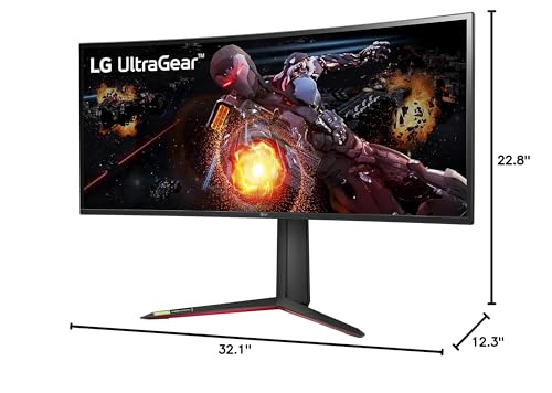 LG 34GP950G-B 34" UW-QHD (3440x1440) 144Hz 1ms Curved IPS G-Sync Monitor, Black (Renewed)