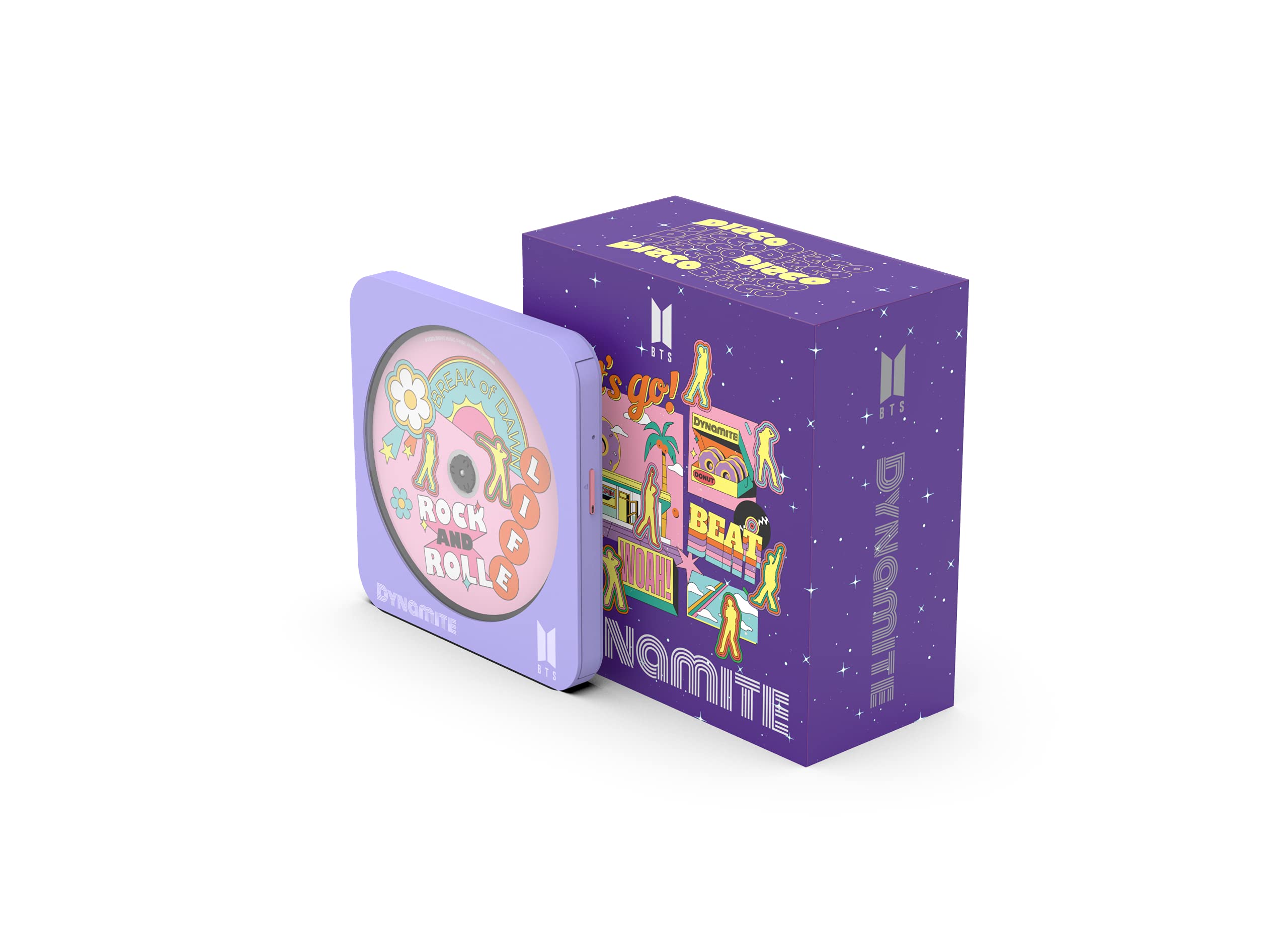 BTS Dynamite Multi OS CD/DVD Writer - Hitachi LG GPM2V (Fire, Android, Windows, Mac) – Burner, Writer, Recorder – Fire HD, Fire TV, Laptop, MacAir, Surface, Galaxy tab (Purple)