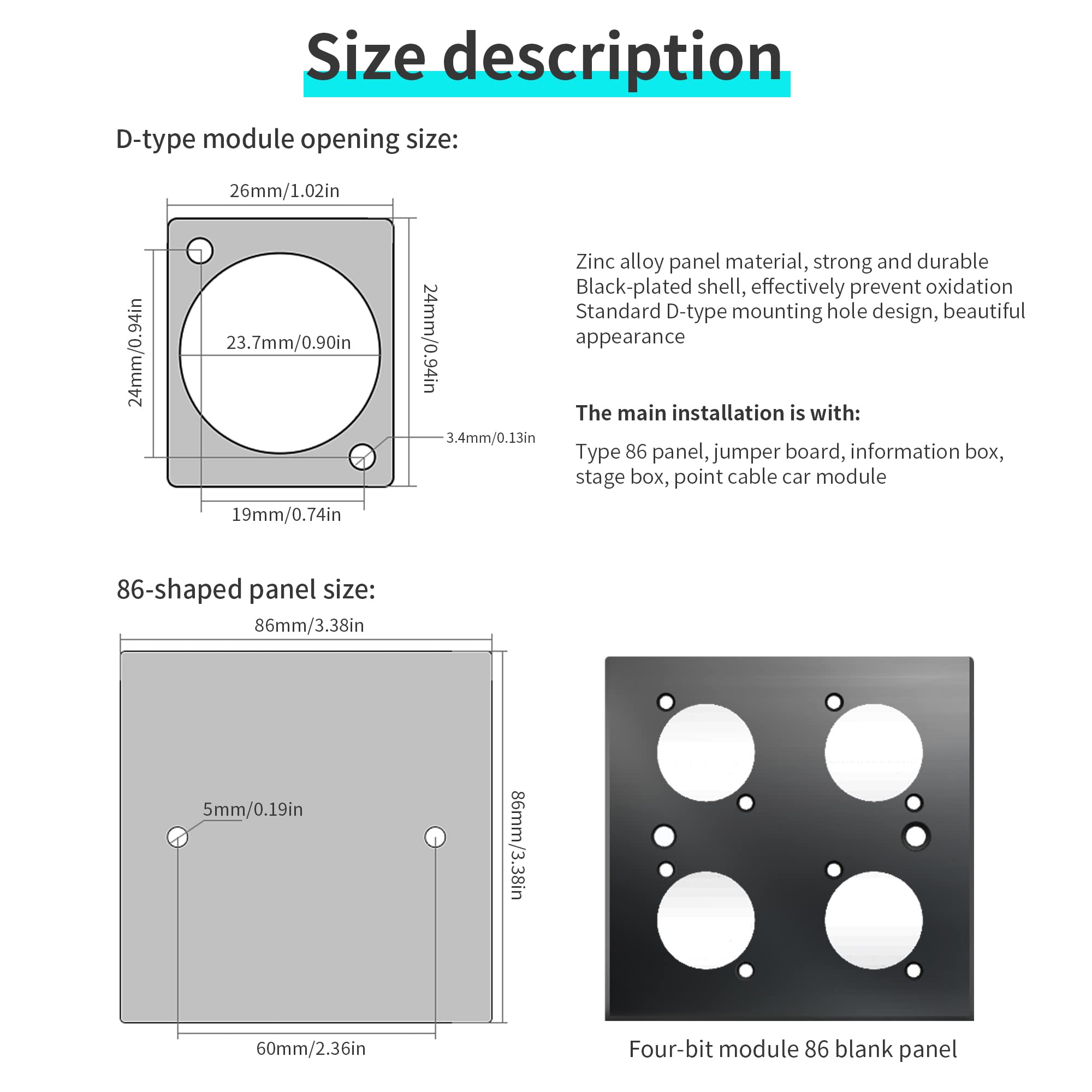 QIANRENON USB 3.0 Socket Dual USB Panel Mount Solderless Connector, USB 3.0 Female to Female Coupler Socket USB Panel Mount Pass Through Adapte for Audio, Video and Optoelectronic Networker