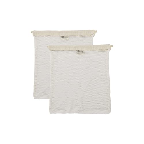Simple Ecology Organic Cotton Mesh Laundry Bag; Machine Washing Bags for Delicates, Lingerie and Garments, Medium 2 pack